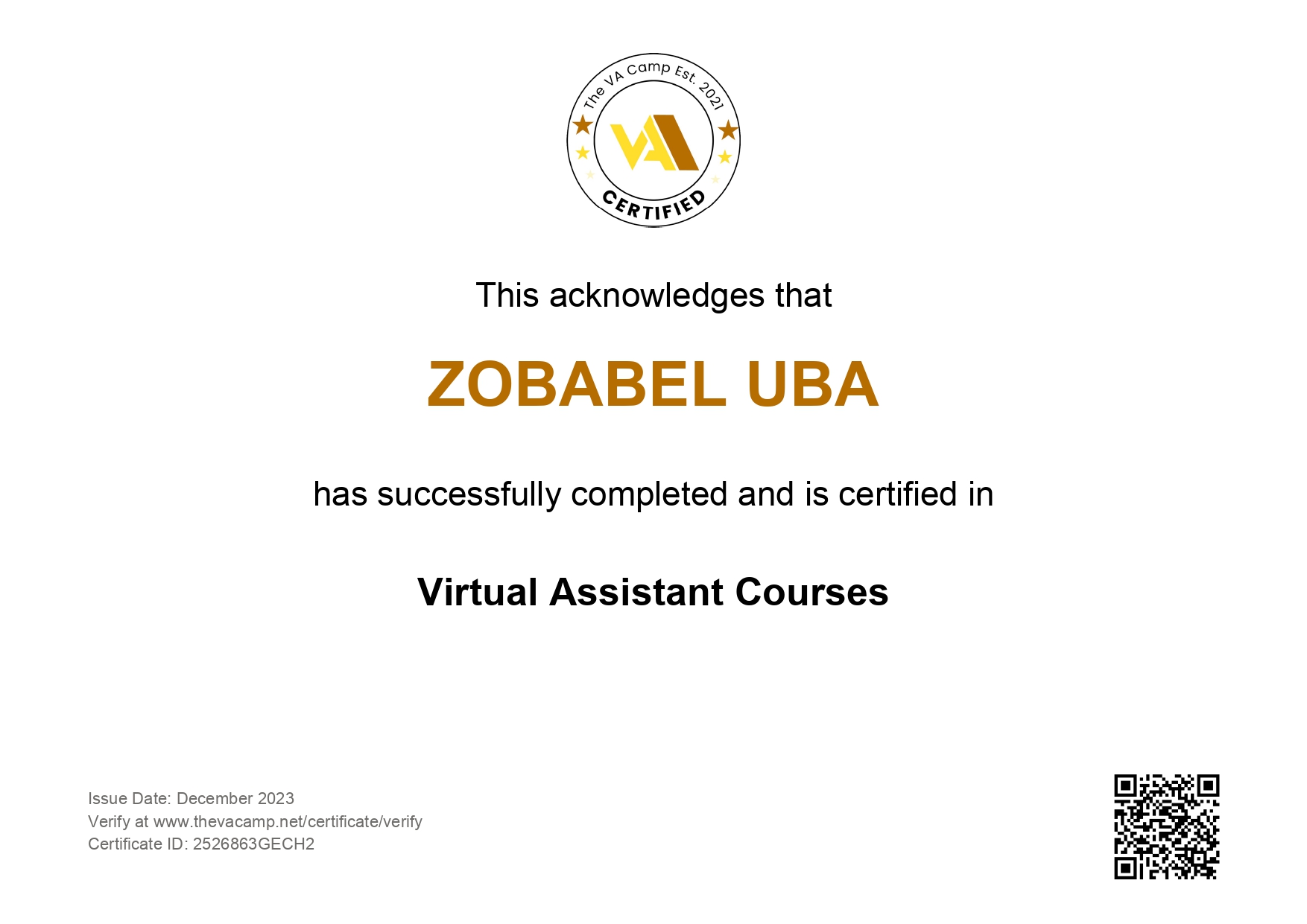 Zobabel N. Uba // Social Media Manager - Myprofile