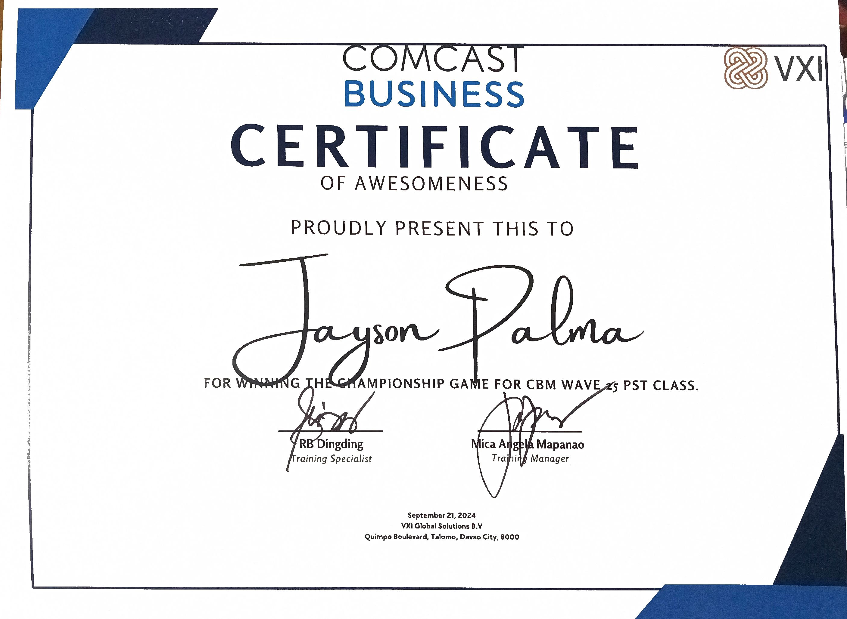 Jayson Aquino Palma // Virtual Assistant - Myprofile