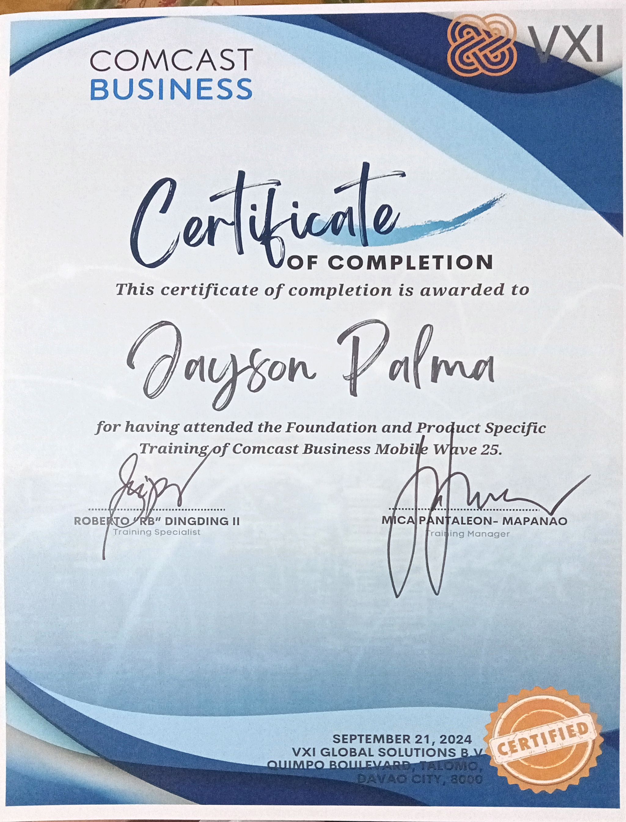 Jayson Aquino Palma // Virtual Assistant - Myprofile