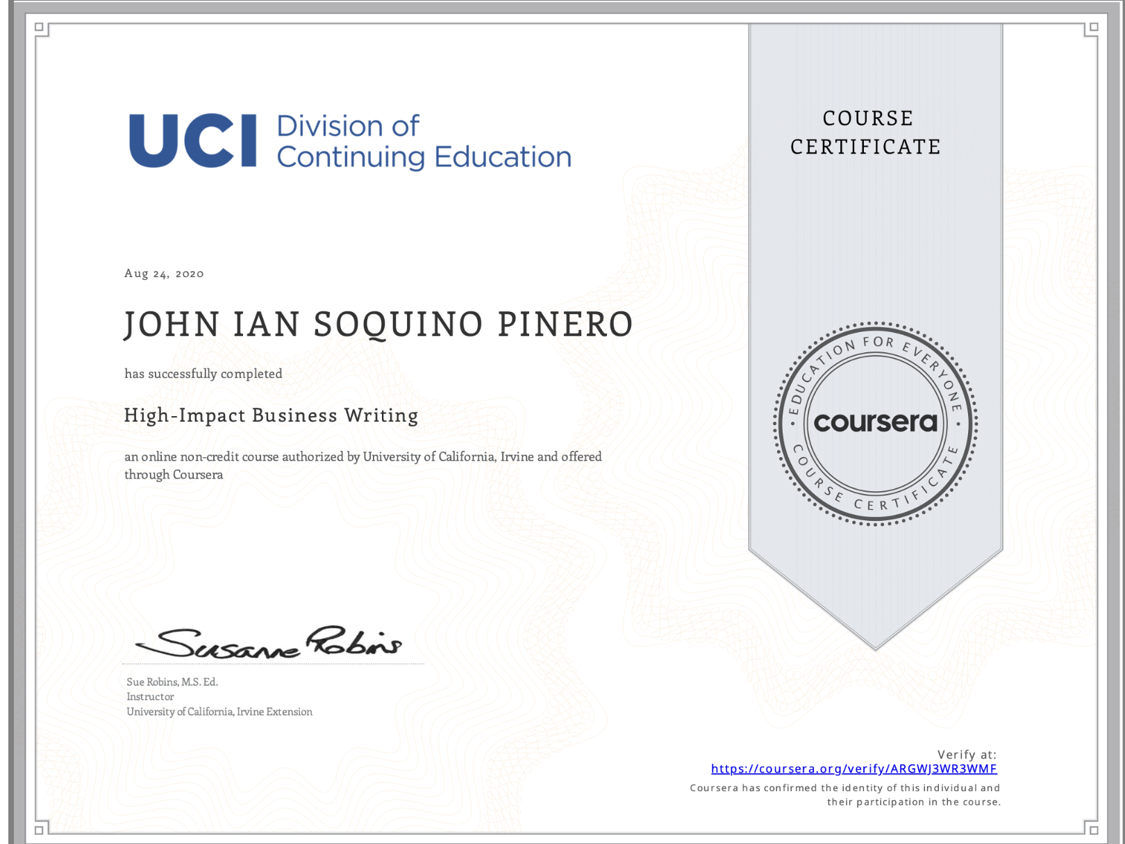 John Ian Soquino Pinero // Intl Travel and Service Coor medical - Myprofile
